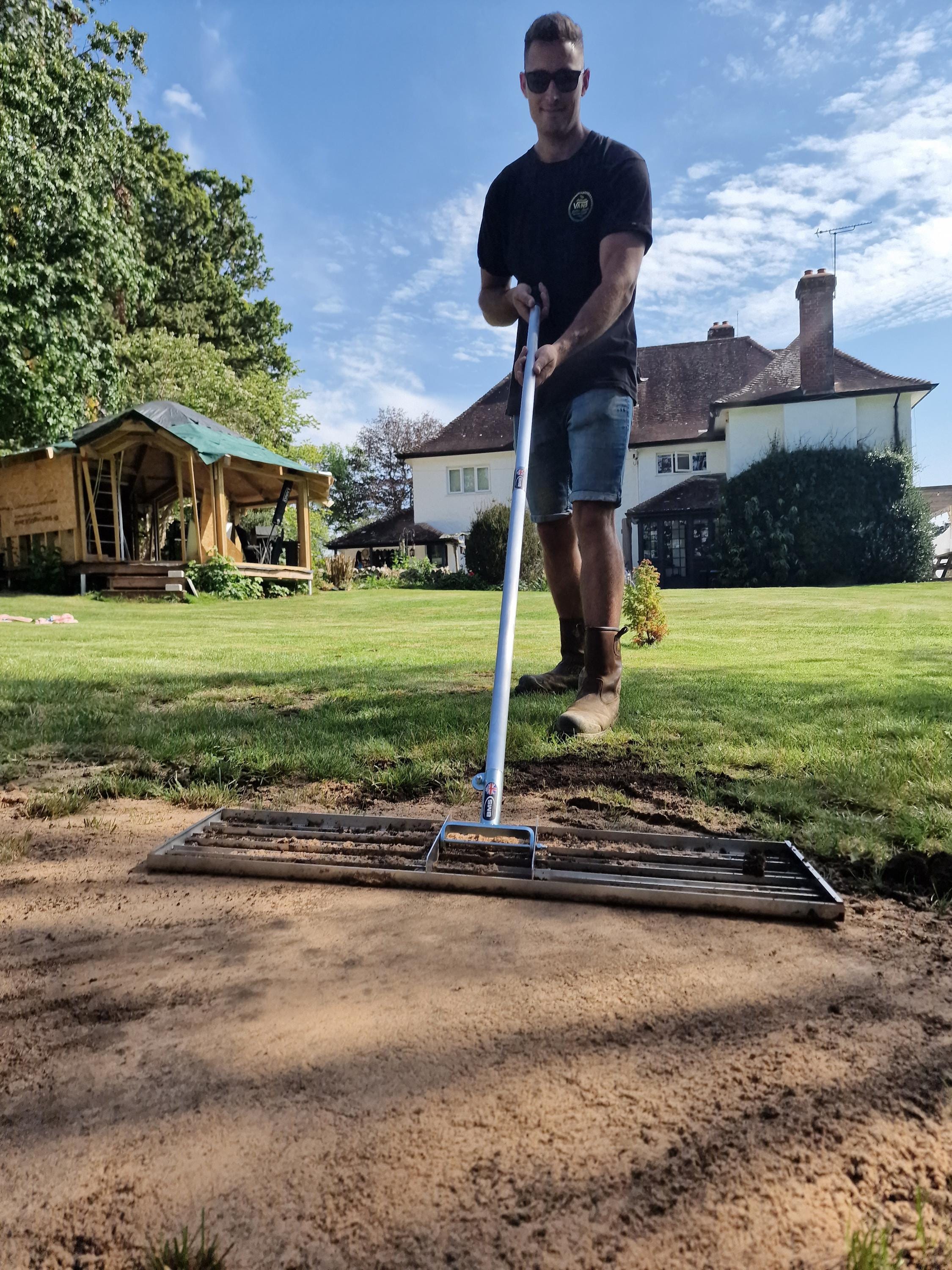 38”, 46” Wide Levelawn Lute: Premium Stainless Steel Levelling Rake for ...