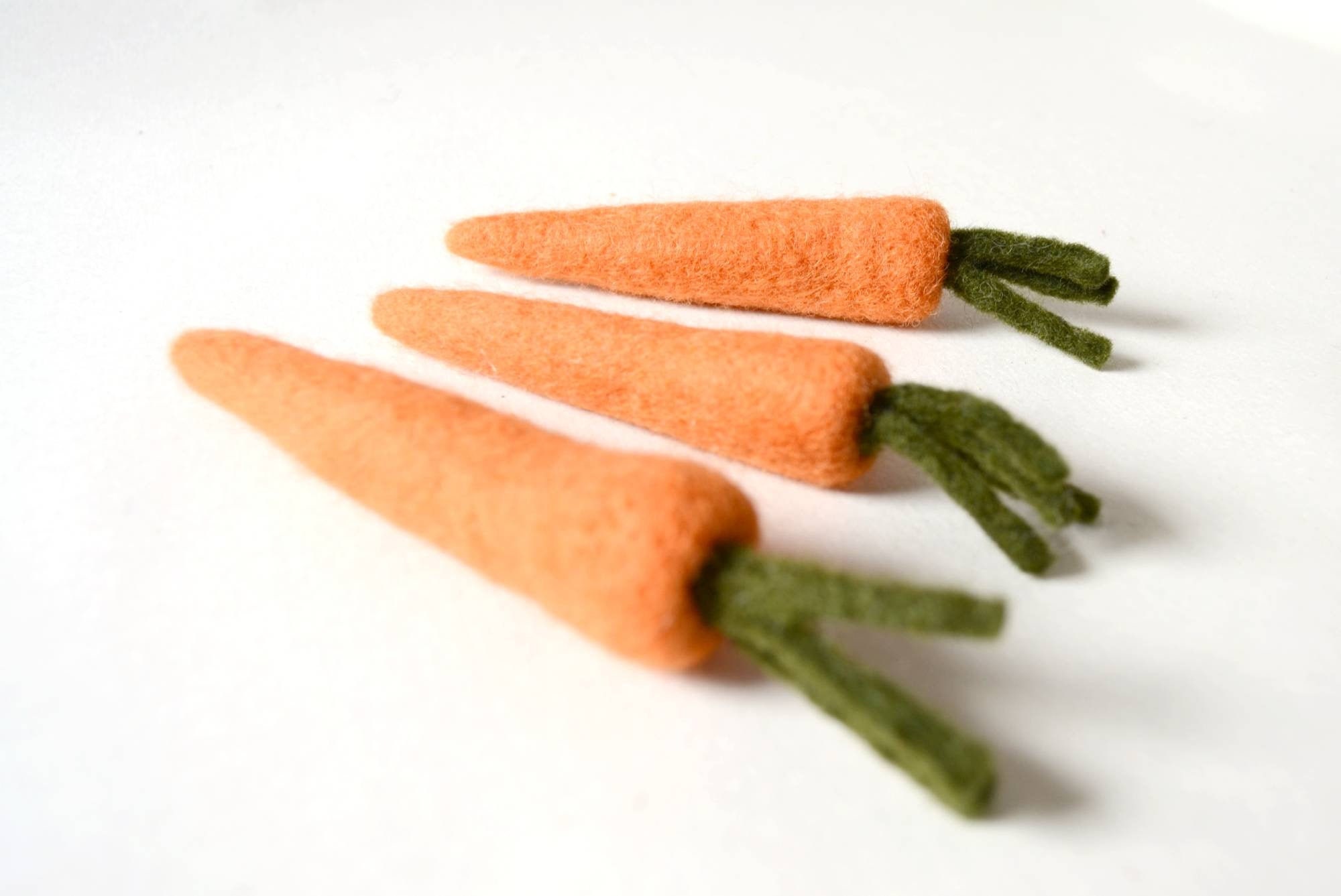 Large Felted Carrot, 10 Cm, Felt Vegetable, for Kids, Pretend Play ...