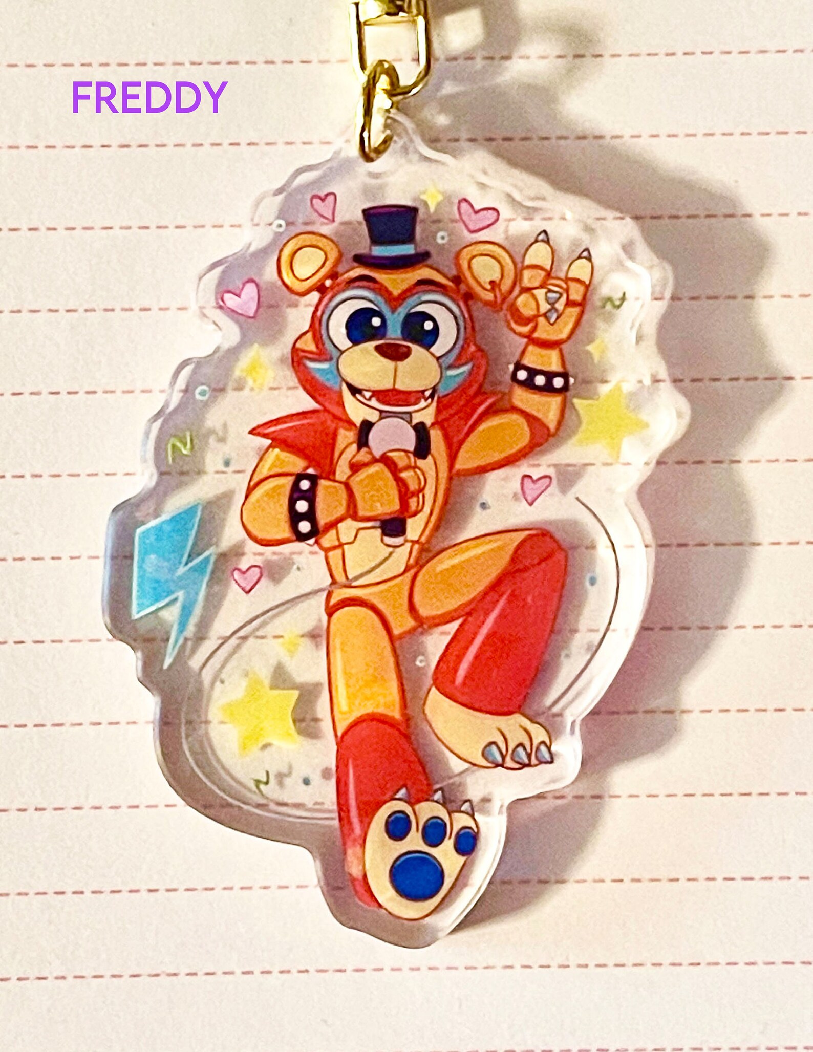 FNAF Acrylic Keychains Holographic Keychains Five Nights at - Etsy