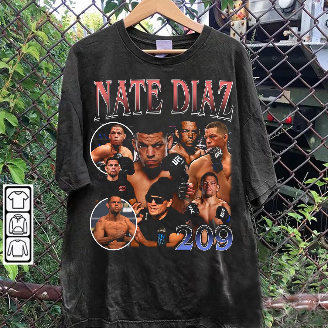 Limited Nate Diaz 90s Bootleg T-shirt, Vintage Mixed Martial Artist T ...