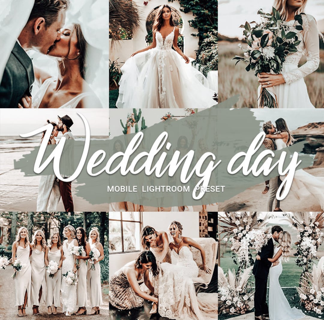 Wedding Day Mobile Lightroom Presets, Bride and Groom Filters ...