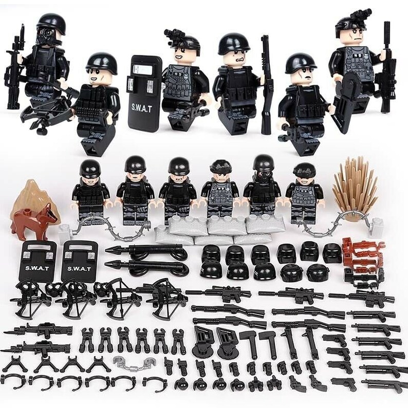 Military SWAT Police Set 6 Pc Action Figures 8020 - Etsy