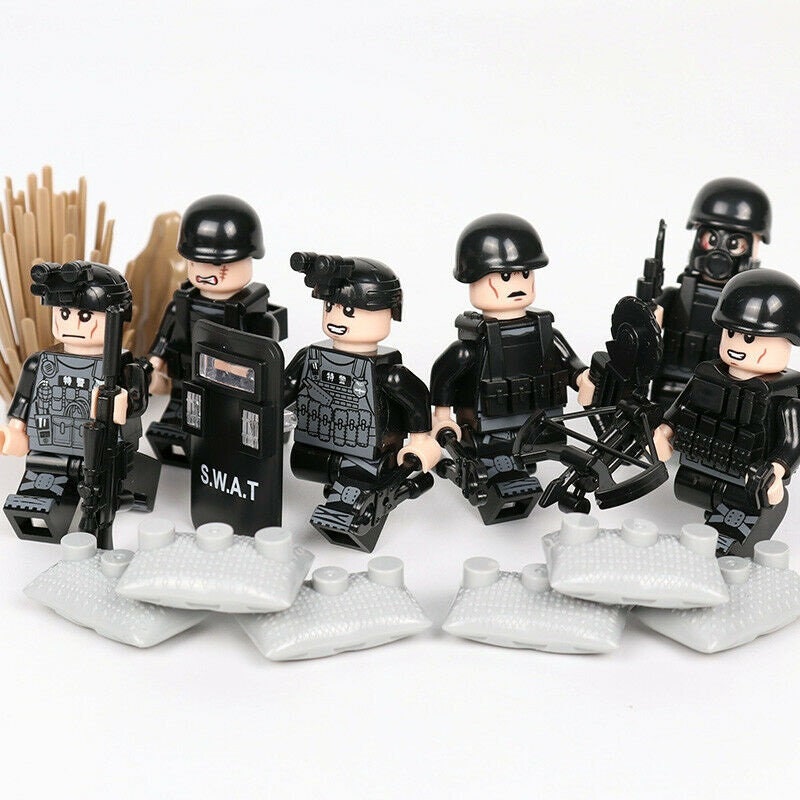 Military SWAT Police Set 6 Pc Action Figures 8020 - Etsy
