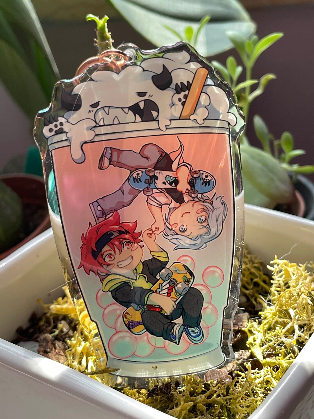 Sk8 the Infinity Reki & Langa Keychain - Etsy