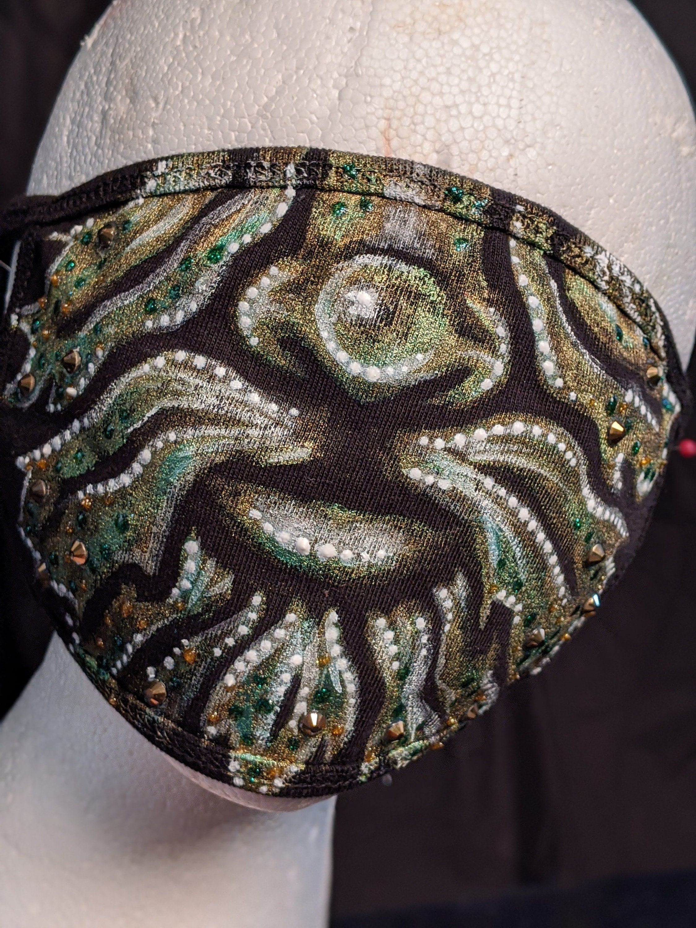The Green Man an Art-to-wear Hand Painted Unique Mask - Etsy