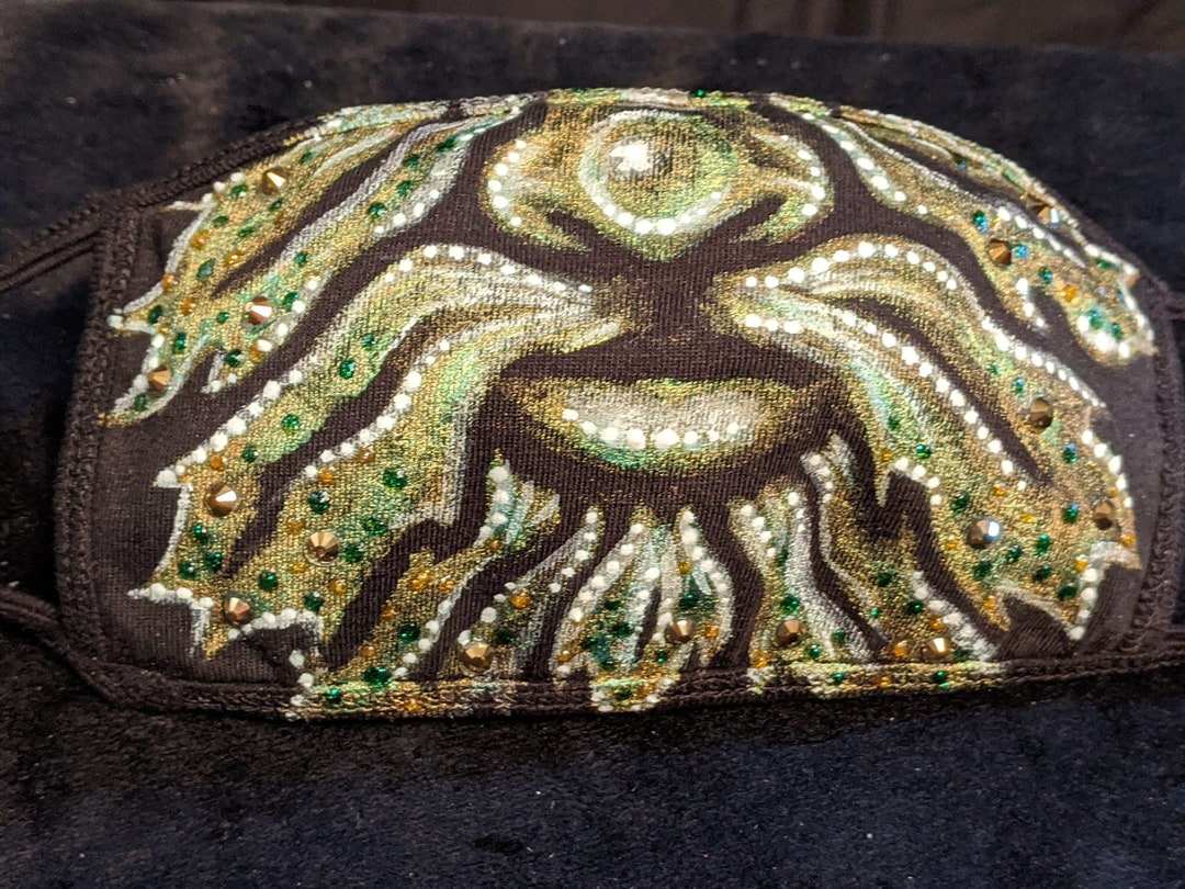 The Green Man an Art-to-wear Hand Painted Unique Mask - Etsy