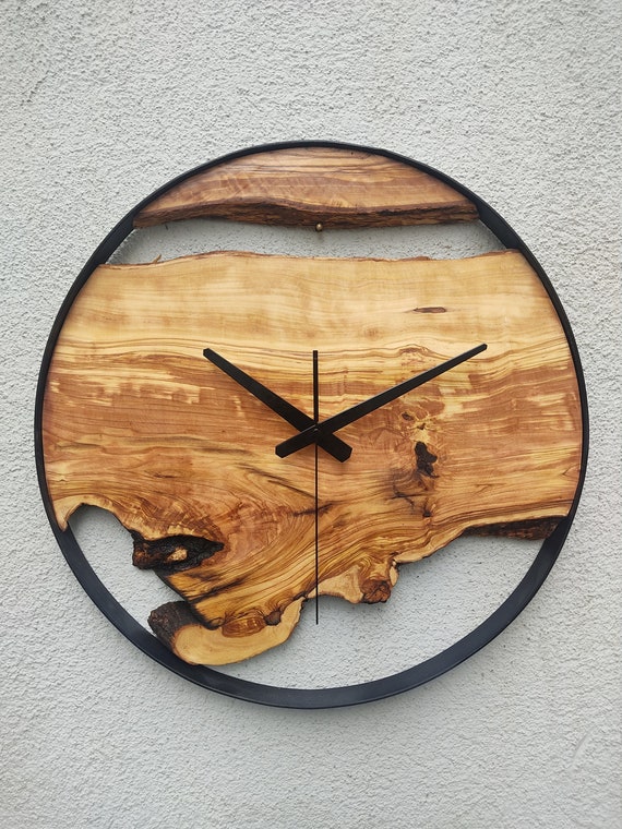 Wooden Clock New House Gift Anniversary Gift Large Wall - Etsy