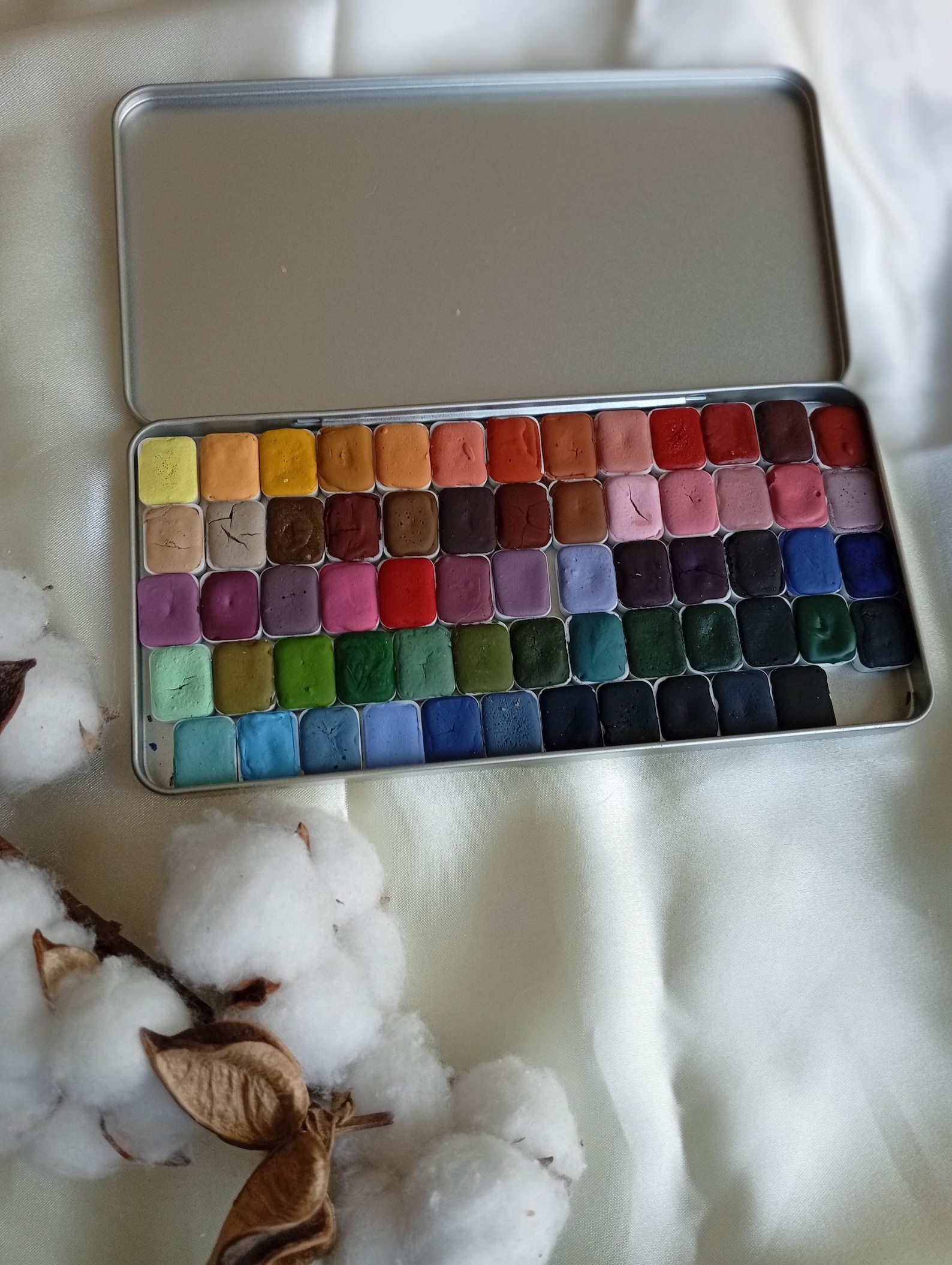Lot of Handmade Natural Artisanal Watercolors, Grainy and Duochrome ...