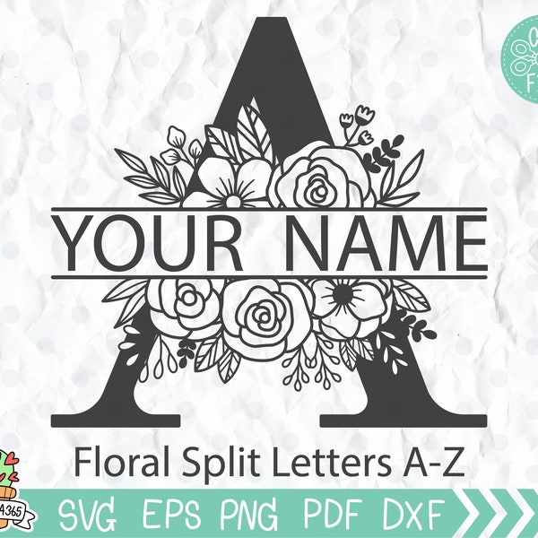 Split Monogram - Etsy