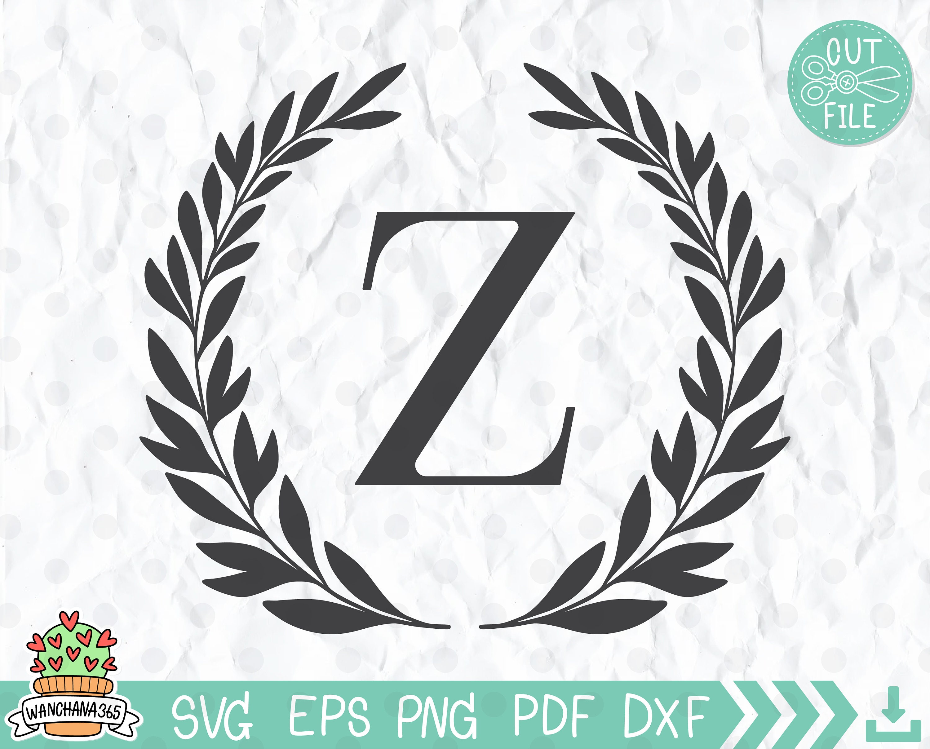 Wreath Alphabet SVG Laurel Wreath Svg Laurel Letters Svg | Etsy Canada