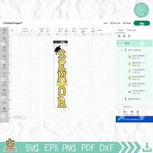 Senior 2025 Vertical Svg Cricut, 2025 Senior Split Svg, 2025 Senior Svg ...