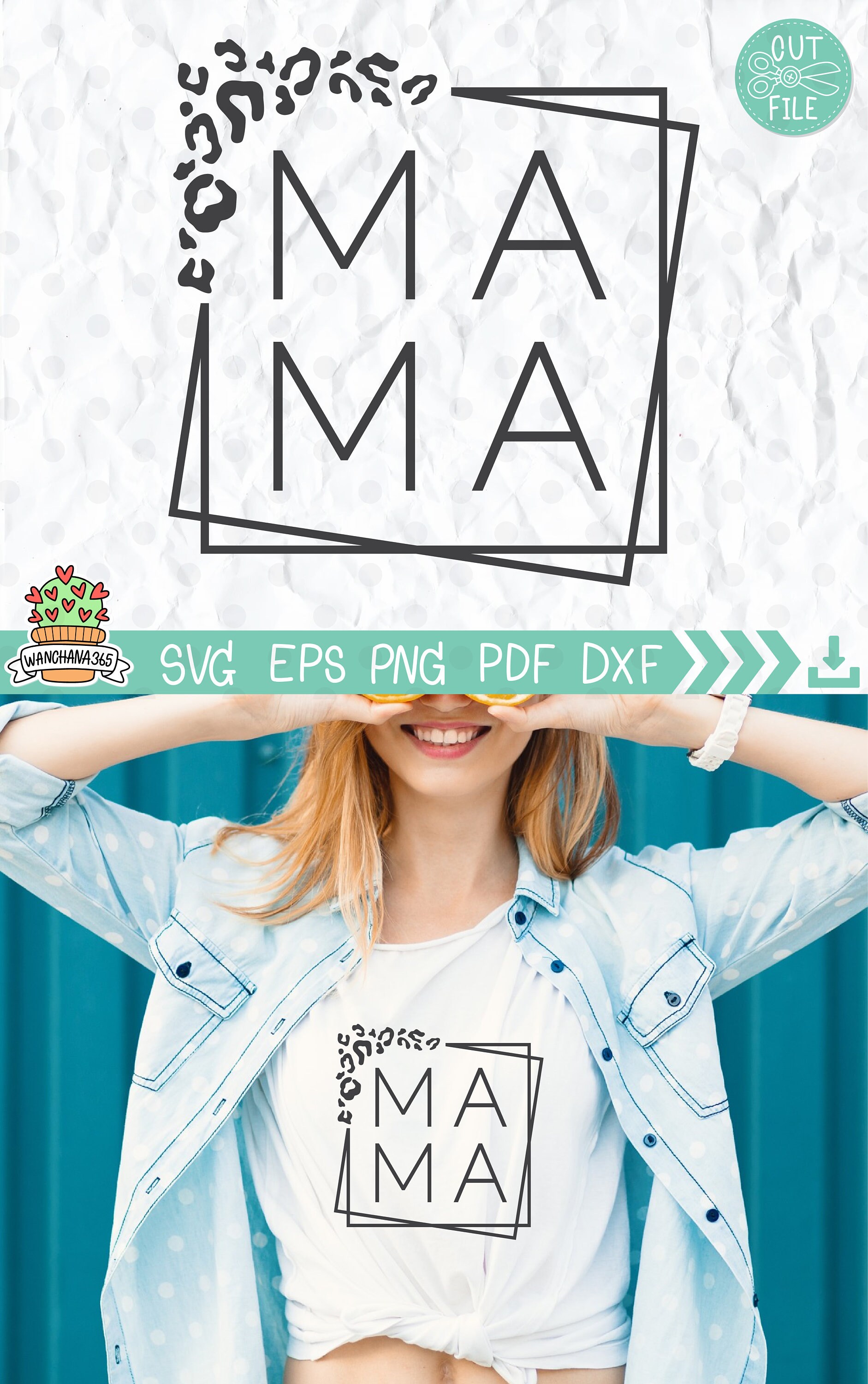 Mama SVG Leopard Mama Svg Cheetah Mama Svg Mama Frame SVG | Etsy