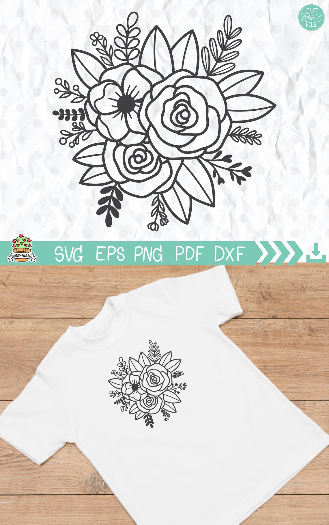 Flower SVG Floral Svg Floral Svg Bundle Flower Svg Cut | Etsy