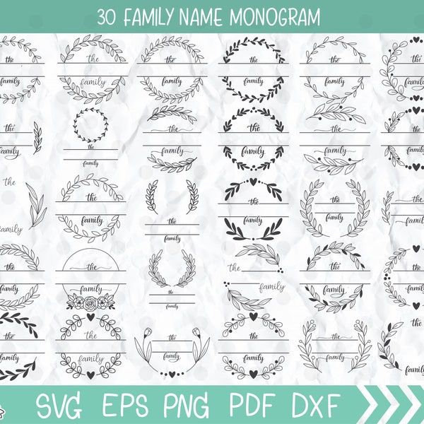 Last Name Svg - Etsy