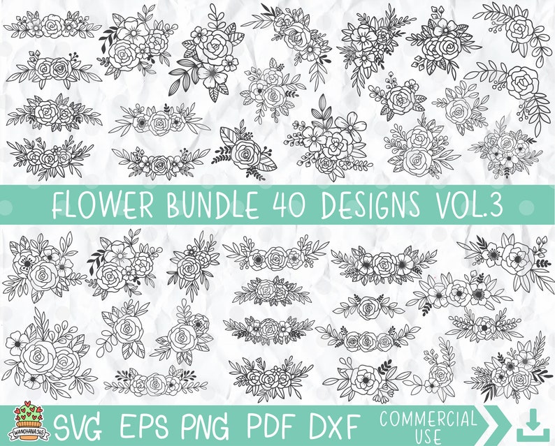 Flower Svg Bundle Flower SVG Floral Svg Flower Svg Cut - Etsy Australia