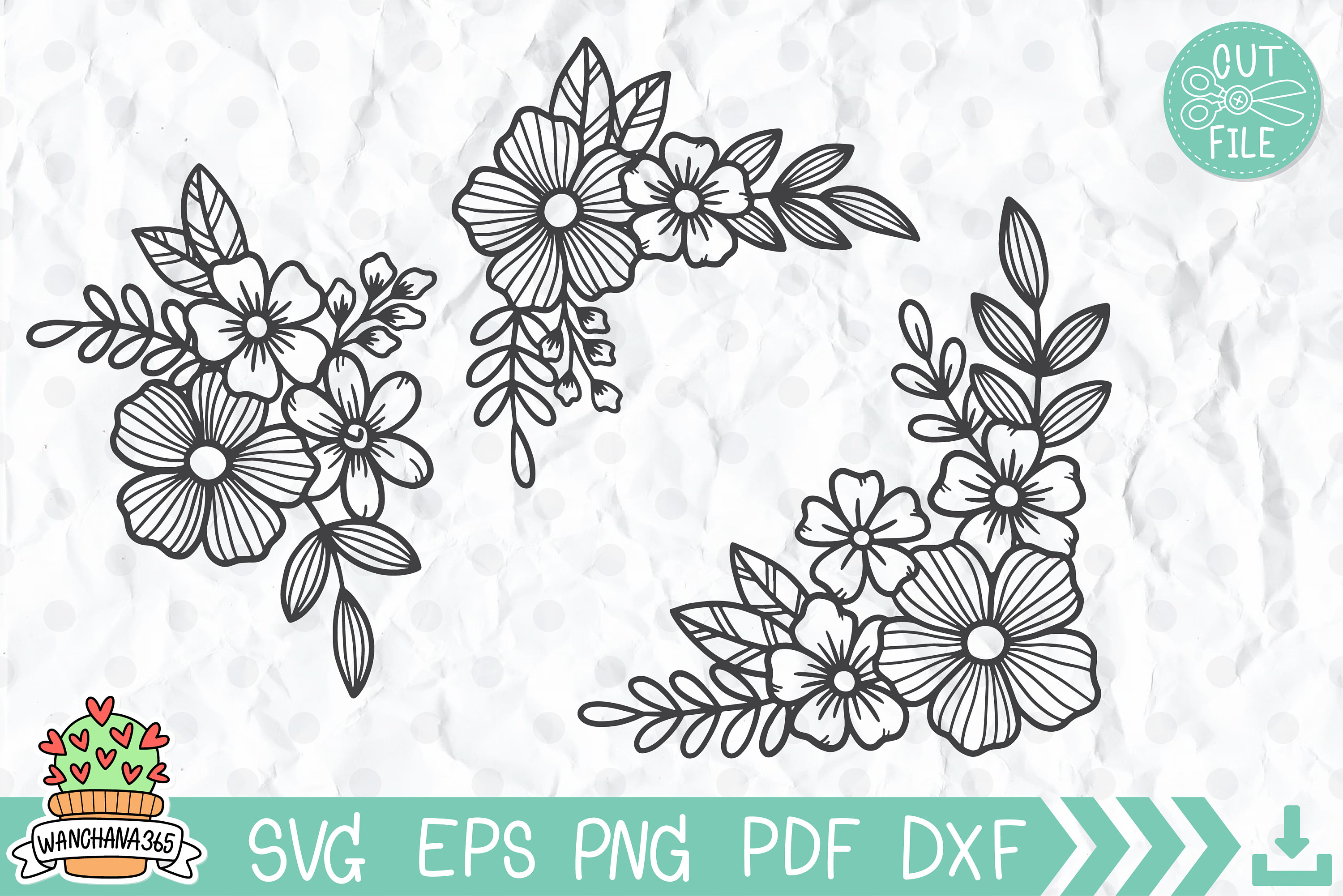 Flower SVG Floral Svg Floral Svg Bundle Flower Svg Cut - Etsy