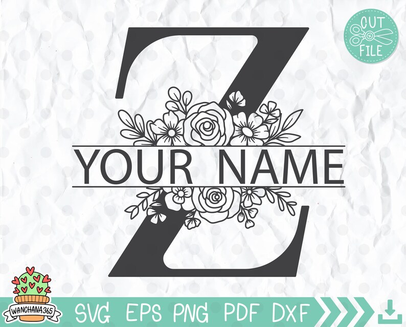 Split Monogram Letters A-Z Svg Png Dxf and Eps Files - Etsy