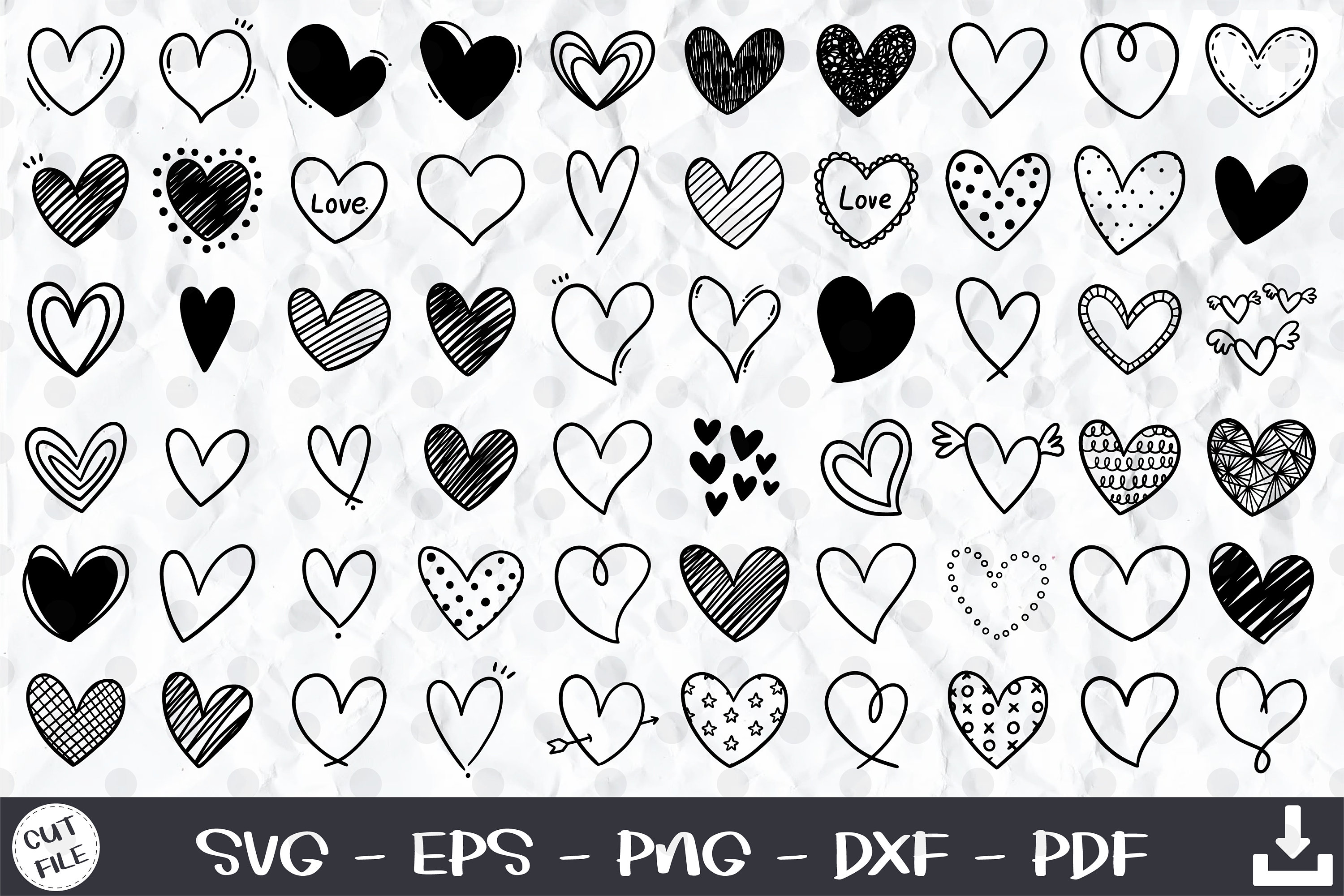 60 Doodle Heart Svg Sketch Heart Svg Hand Drawn Heart Svg - Etsy UK