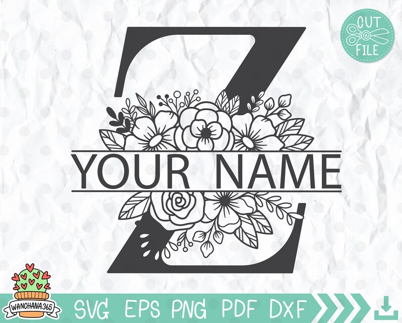 Split Monogram Letters A-Z Instant Digital Download Svg - Etsy