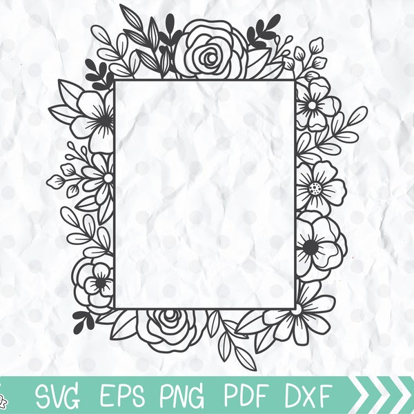 Floral Frame - Etsy