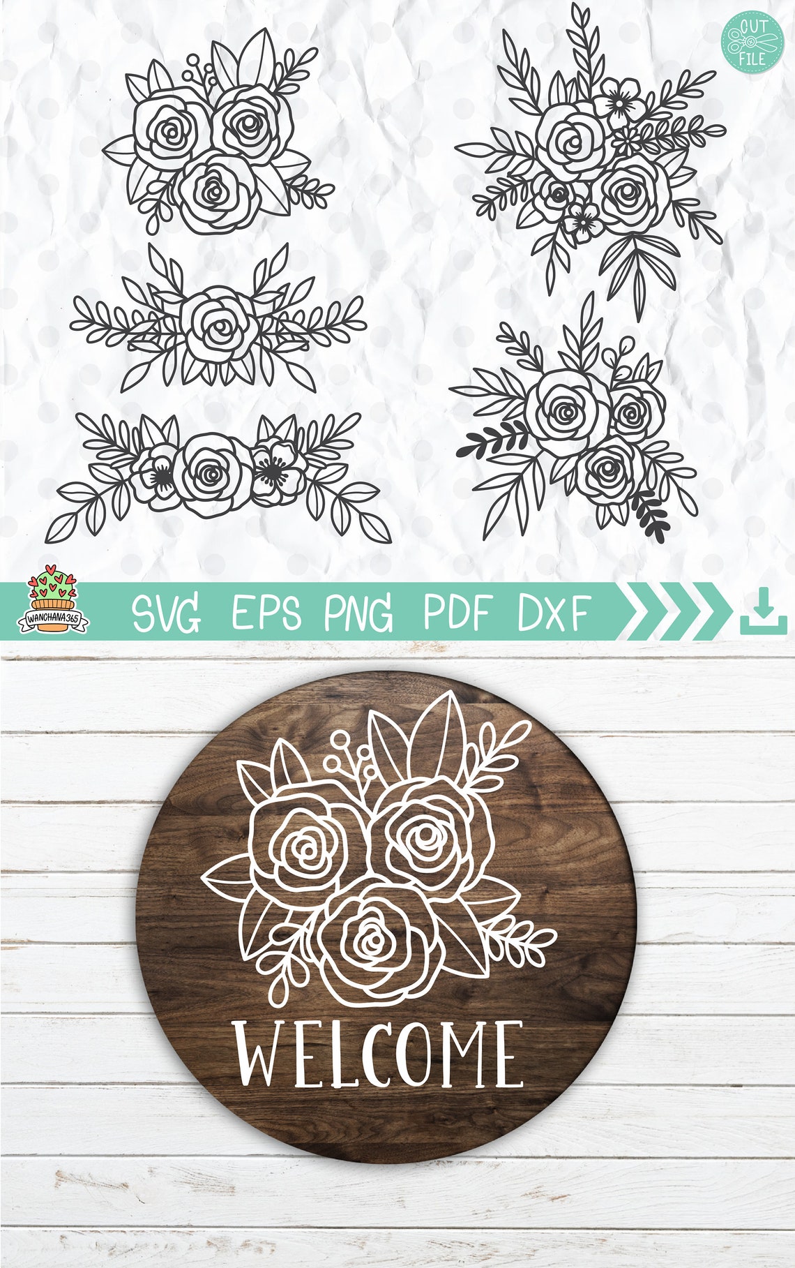 Flower SVG Floral Svg Floral Svg Bundle Flower Svg Cut - Etsy