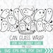 Cute Ghosts Can Glass Wrap SVG Cute Ghosts Print Libbey 16oz - Etsy