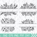 Floral Split SVG Floral Split Letter Svg Floral Monogram Border Svg ...
