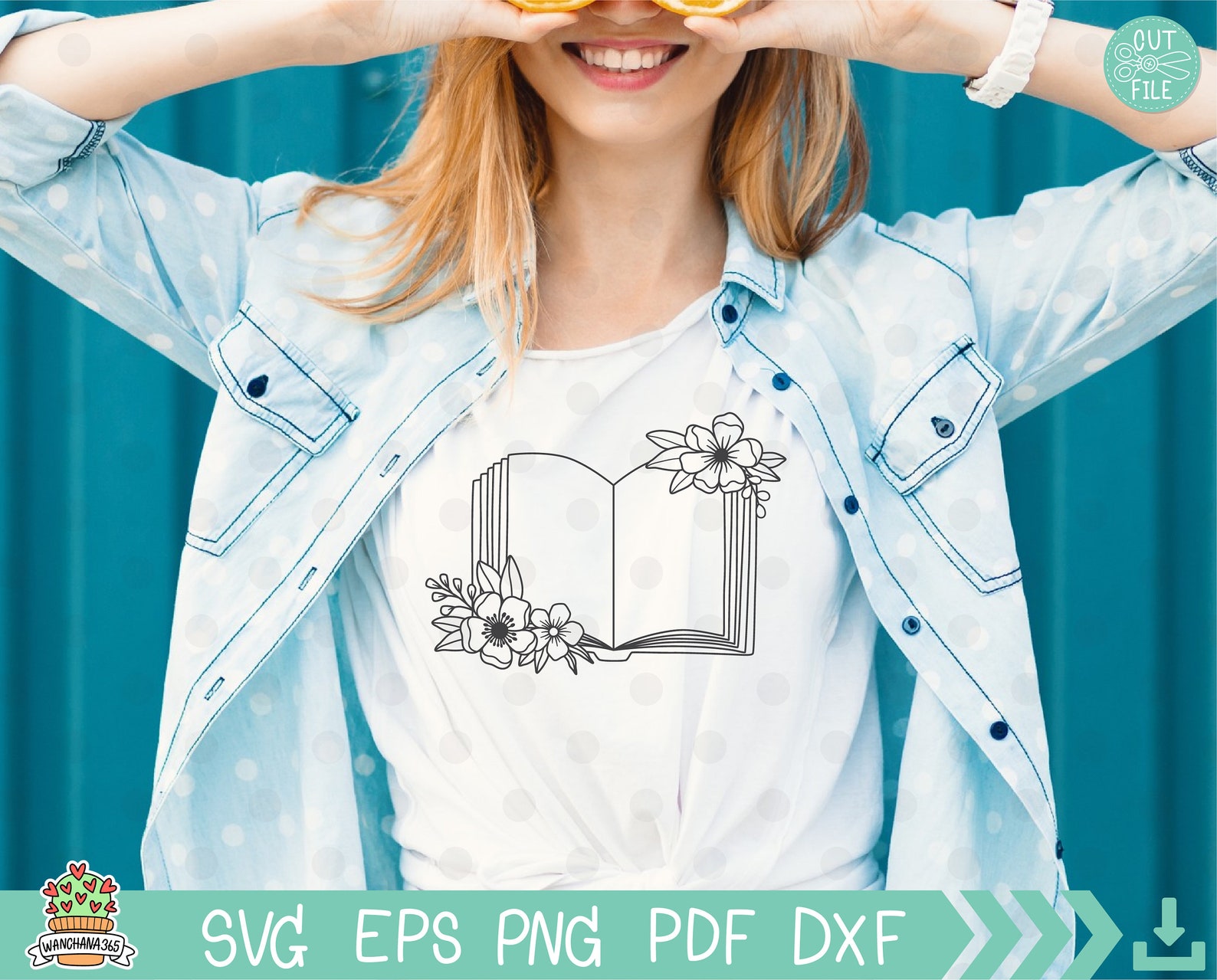 Books Svg Teacher Shirt Svg Books With Flowers Monogram Svg - Etsy