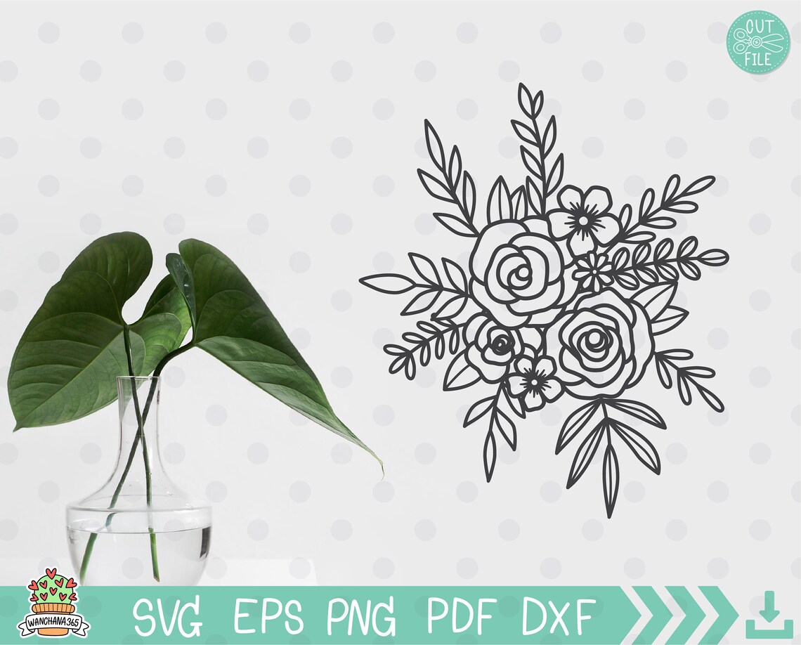 Flower SVG Floral Svg Floral Svg Bundle Flower Svg Cut - Etsy