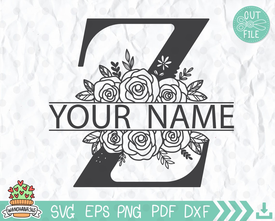 Split Monogram Letters A-Z Instant Digital Download Svg - Etsy