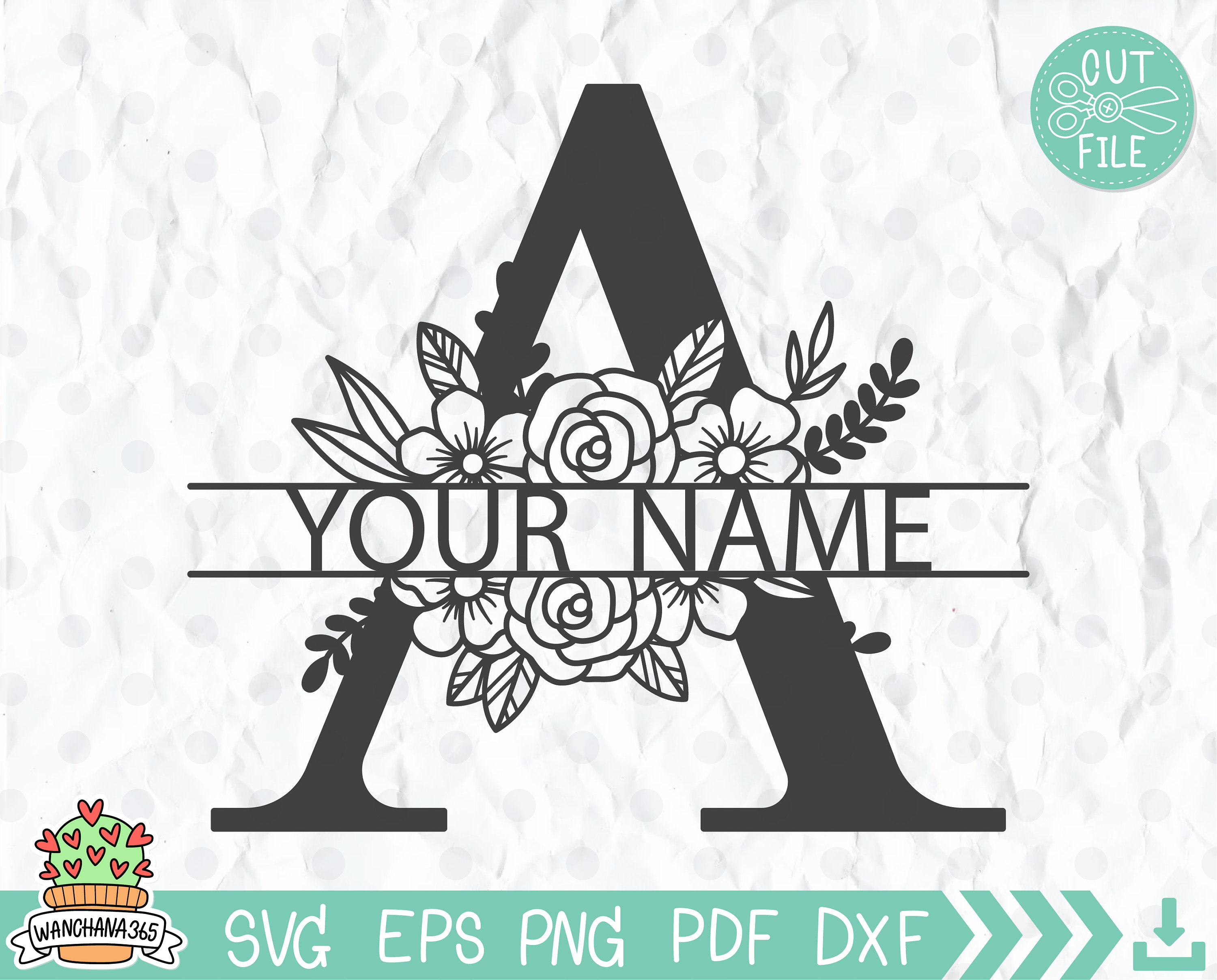 Floral Split Letters A-Z SVG Floral Split Letter Svg Floral | Etsy Canada