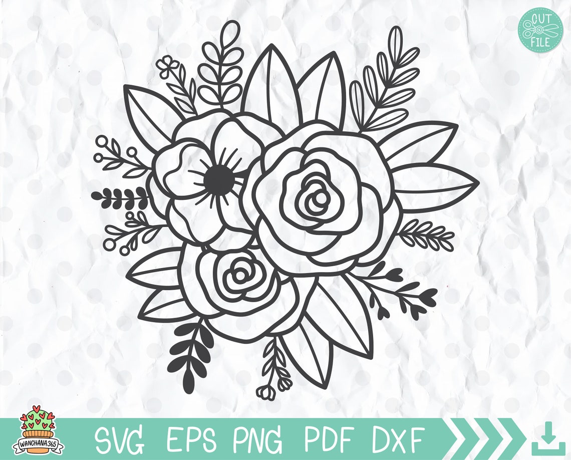 Flower SVG Floral Svg Floral Svg Bundle Flower Svg Cut - Etsy