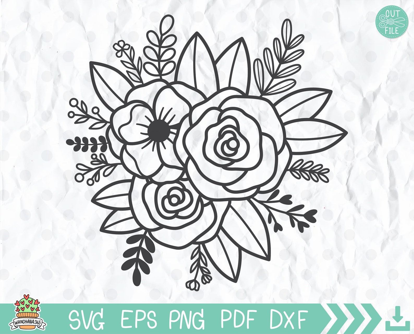 Flower SVG Floral Svg Floral Svg Bundle Flower Svg Cut - Etsy