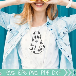 Daisy Cute Ghost Girl Svg Halloween Babe Svg Halloween - Etsy