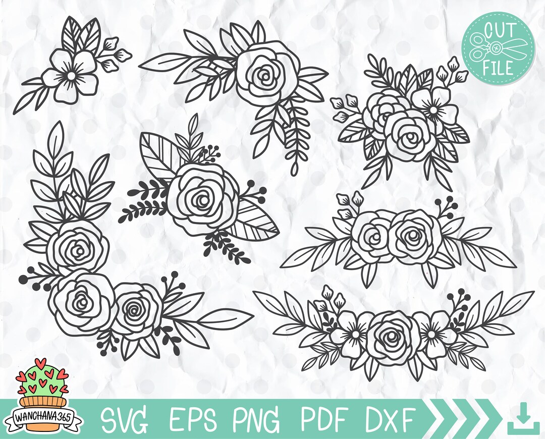 Flower SVG, Floral Svg, Floral Svg Bundle, Flower Svg Cut Files ...