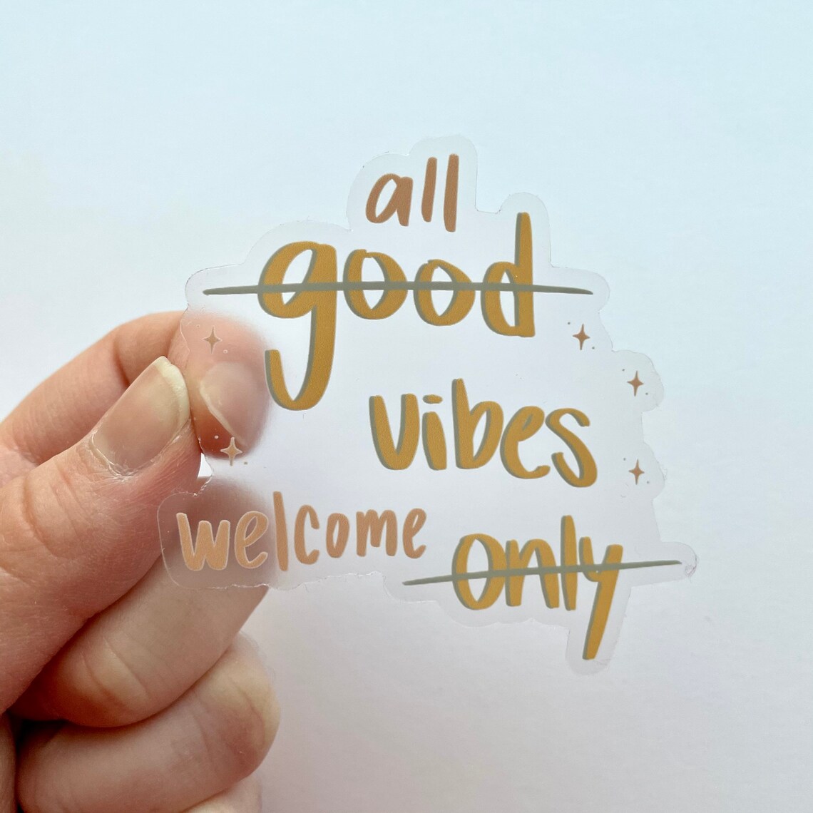 VINYL STICKER / All Vibes Welcome / Mental Health Sticker / - Etsy