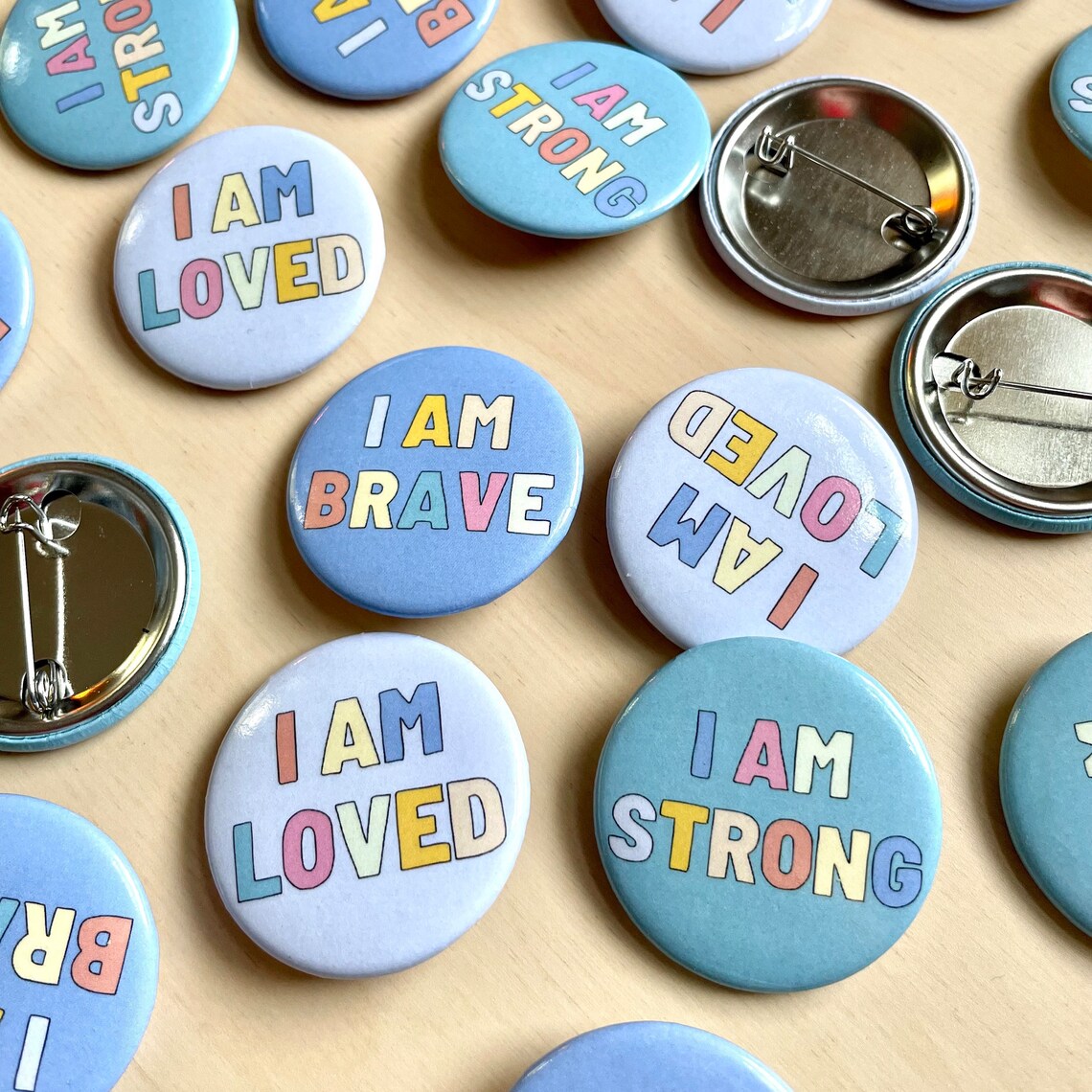 Bright Affirmation Buttons / Pin Back Button / Kids Affirmations ...