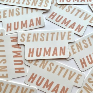 VINYL STICKER / Sensitive Human / Mental Health Sticker / Self Care ...