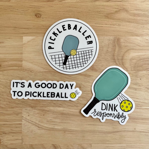 Pickleball Vinyl Stickers - Etsy