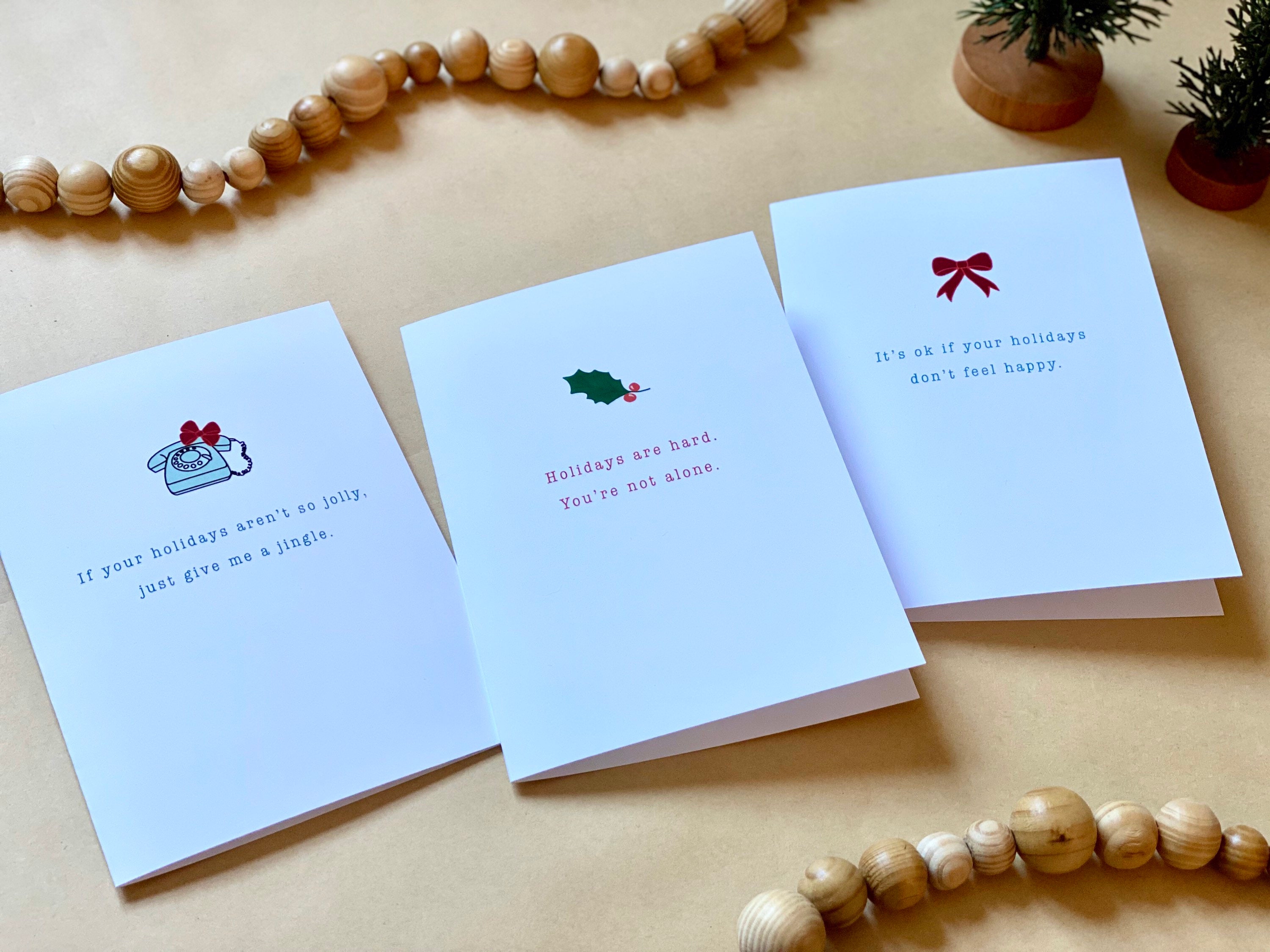 Christmas Cards / Holiday Greeting Cards / Difficult Holidays | Etsy