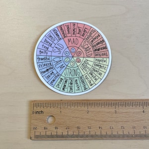 Simplified Feelings Wheel Sticker / VINYL STICKER / Mental Health ...