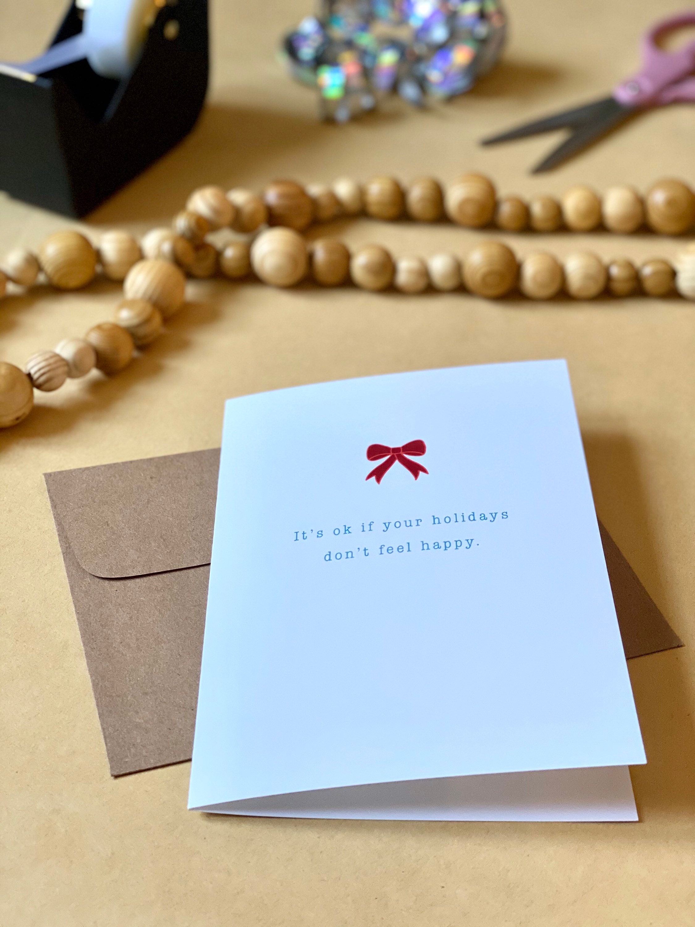 Christmas Cards / Holiday Greeting Cards / Difficult Holidays / Blue ...