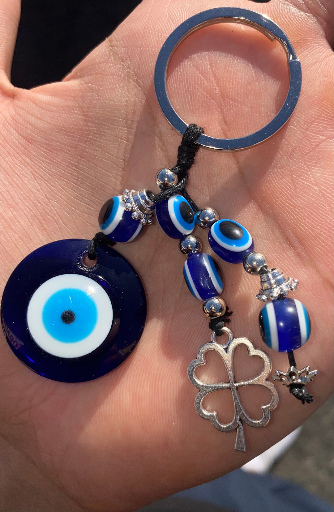 Blue Evil Eye Keychain - Etsy
