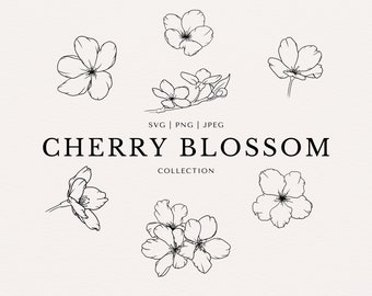 Floral Line Clip Art Set | Minimal Abstract Line Art | Fine Line | SVG ...