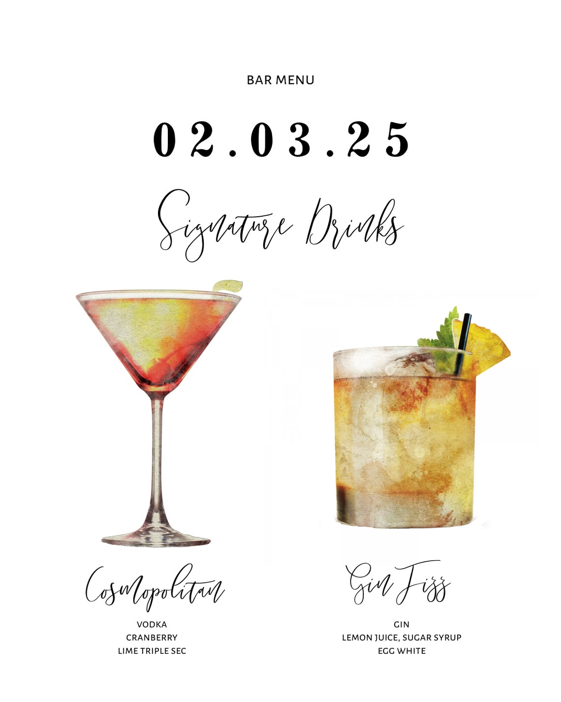 Cocktails and Drinks PNG Clip Art Images, Water Color Effect Cocktail ...