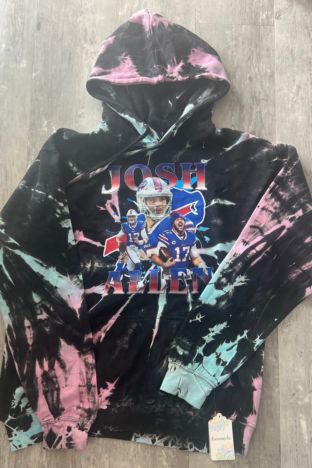 Josh Allen Tie Dyed Hoodie - Etsy