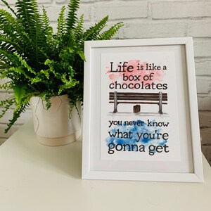 Forest Gump, Life is Like a Box of Chocolates Quote Art Print - Etsy