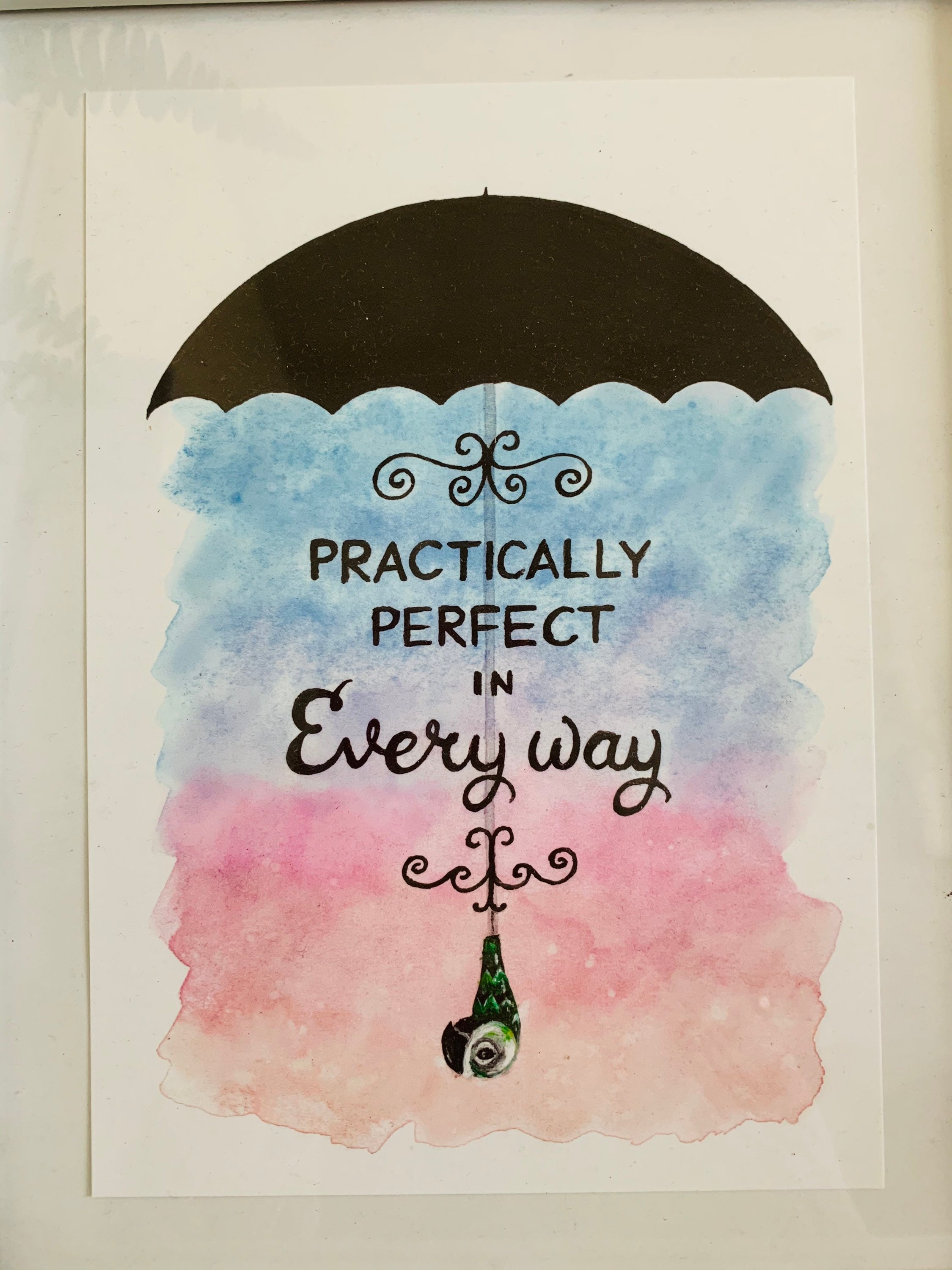 Mary Poppins Practically Perfect in Every Way Quote Art Print | Etsy