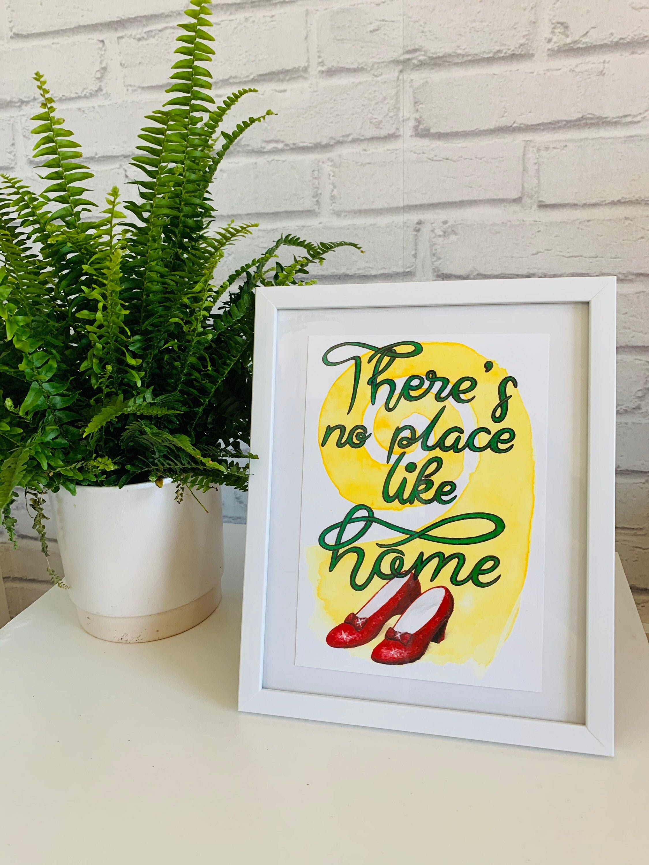 Wizard of Oz Theres No Place Like Home Quote Art Print - Etsy UK