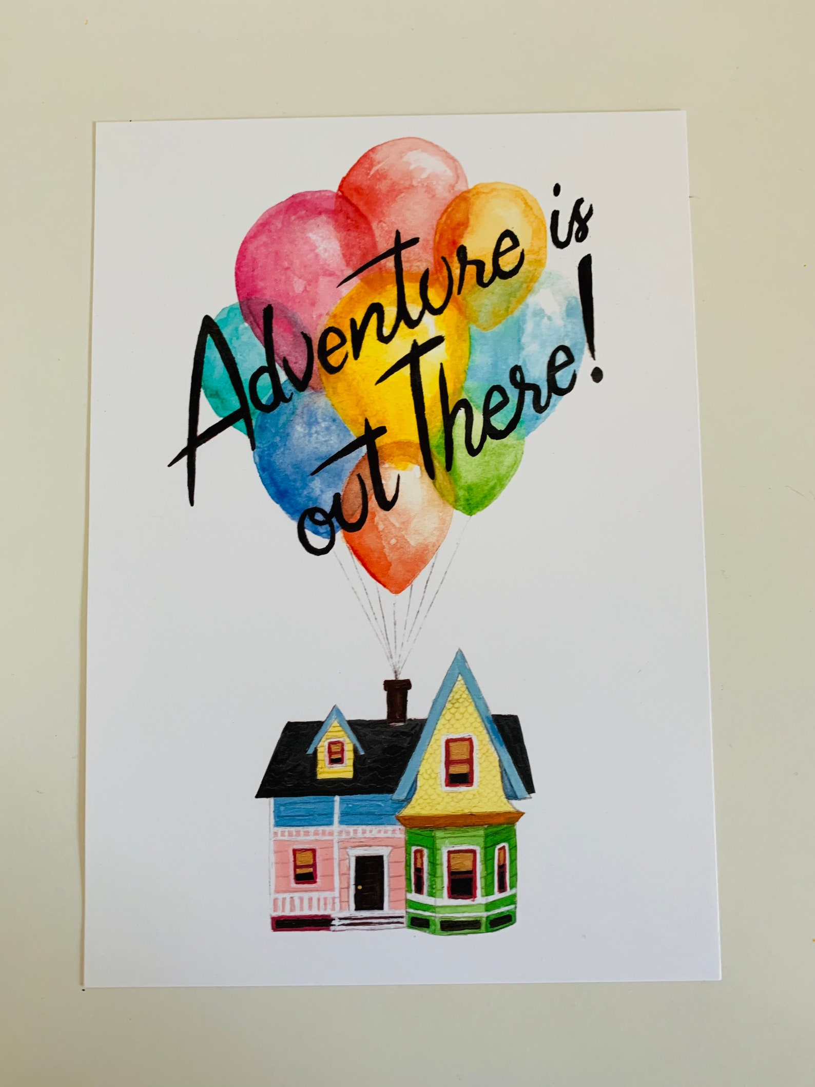 UP Adventure is Out There Quote Art Print - Etsy UK